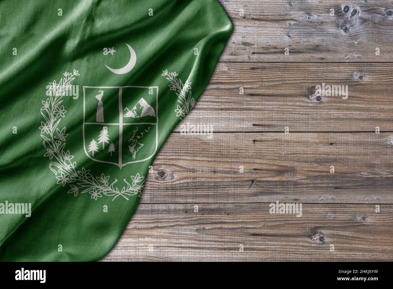 Wooden pattern old nature table board with Gilgit Baltistan flag Stock ...