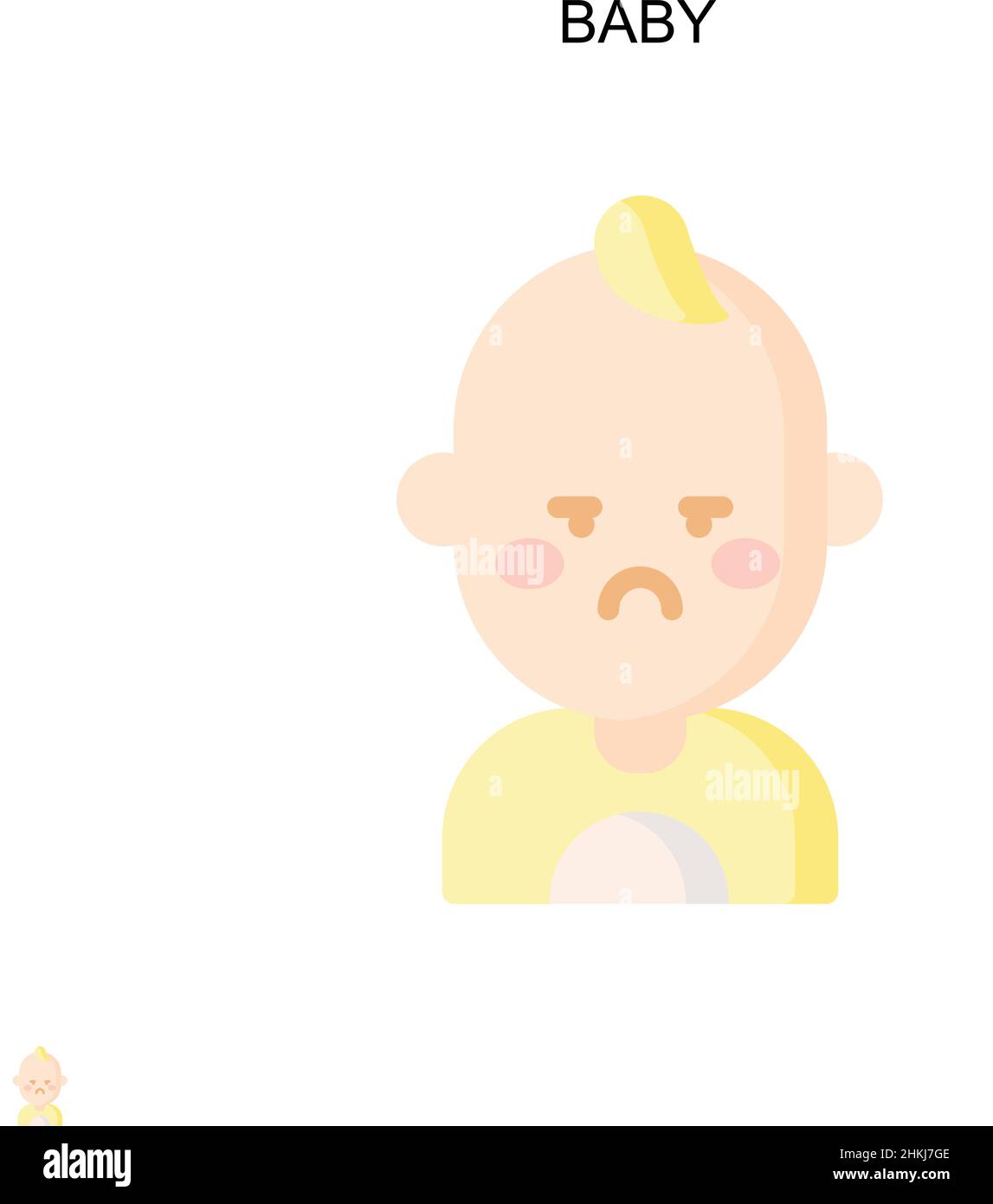 Baby Simple vector icon. Illustration symbol design template for web ...