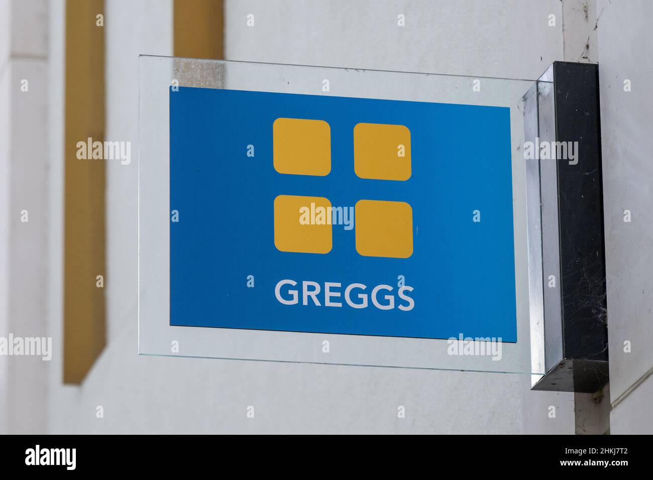 A close-up of a GreggÕs store sign Stock Photo - Alamy