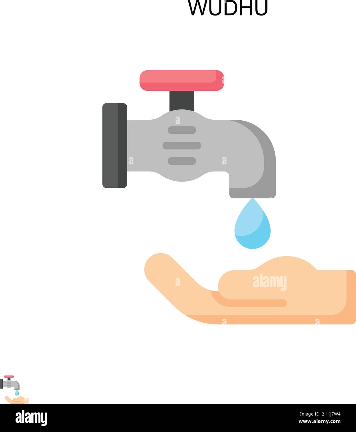 Wudhu Simple vector icon. Illustration symbol design template for web ...