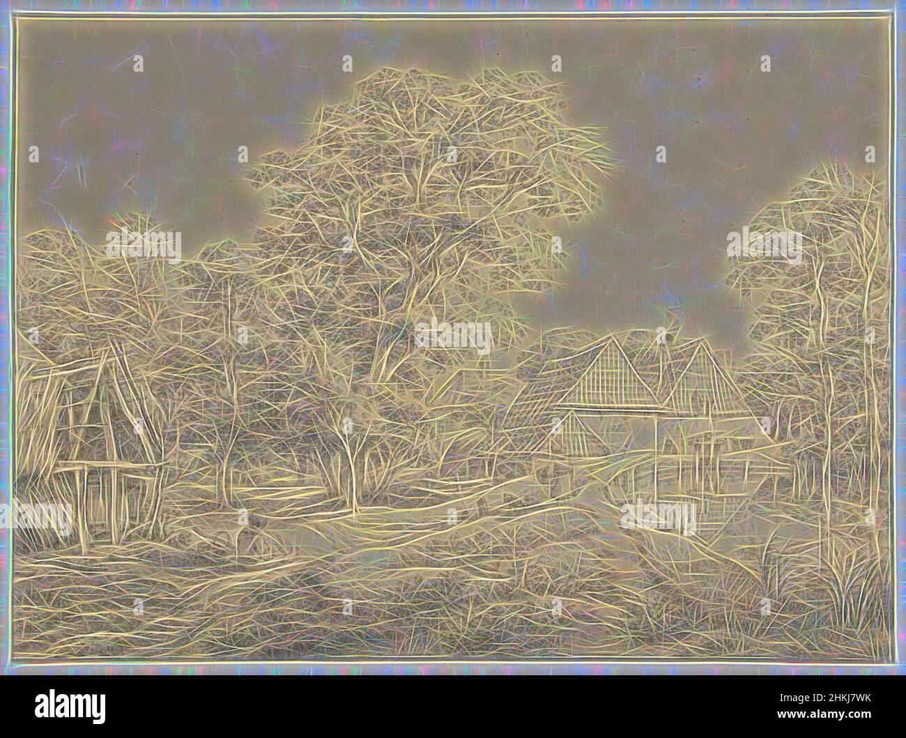 Inspired by Landscape with farms, draughtsman: Daniël Kerkhoff, 1776 ...