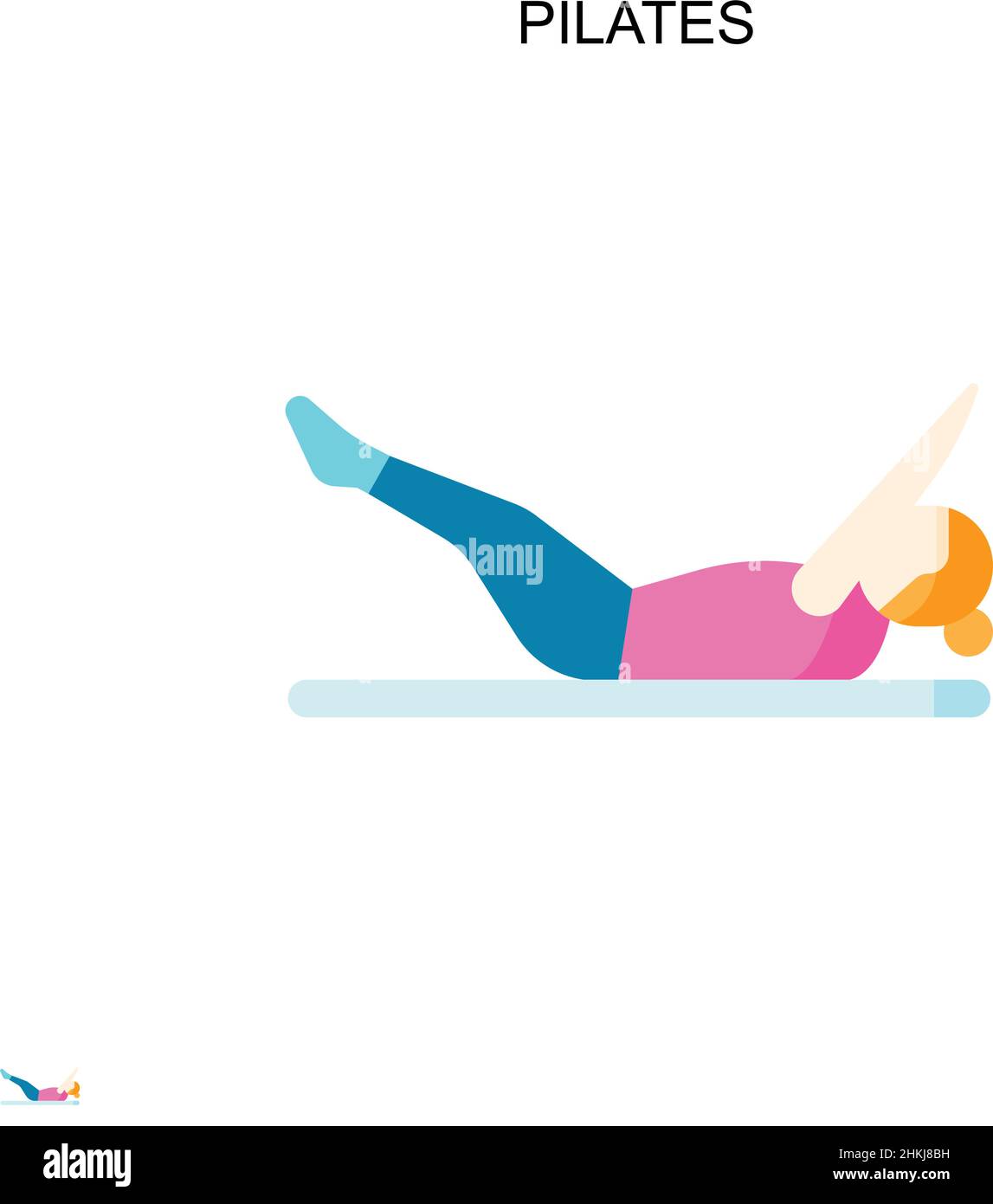 Pilates Simple vector icon. Illustration symbol design template for web ...