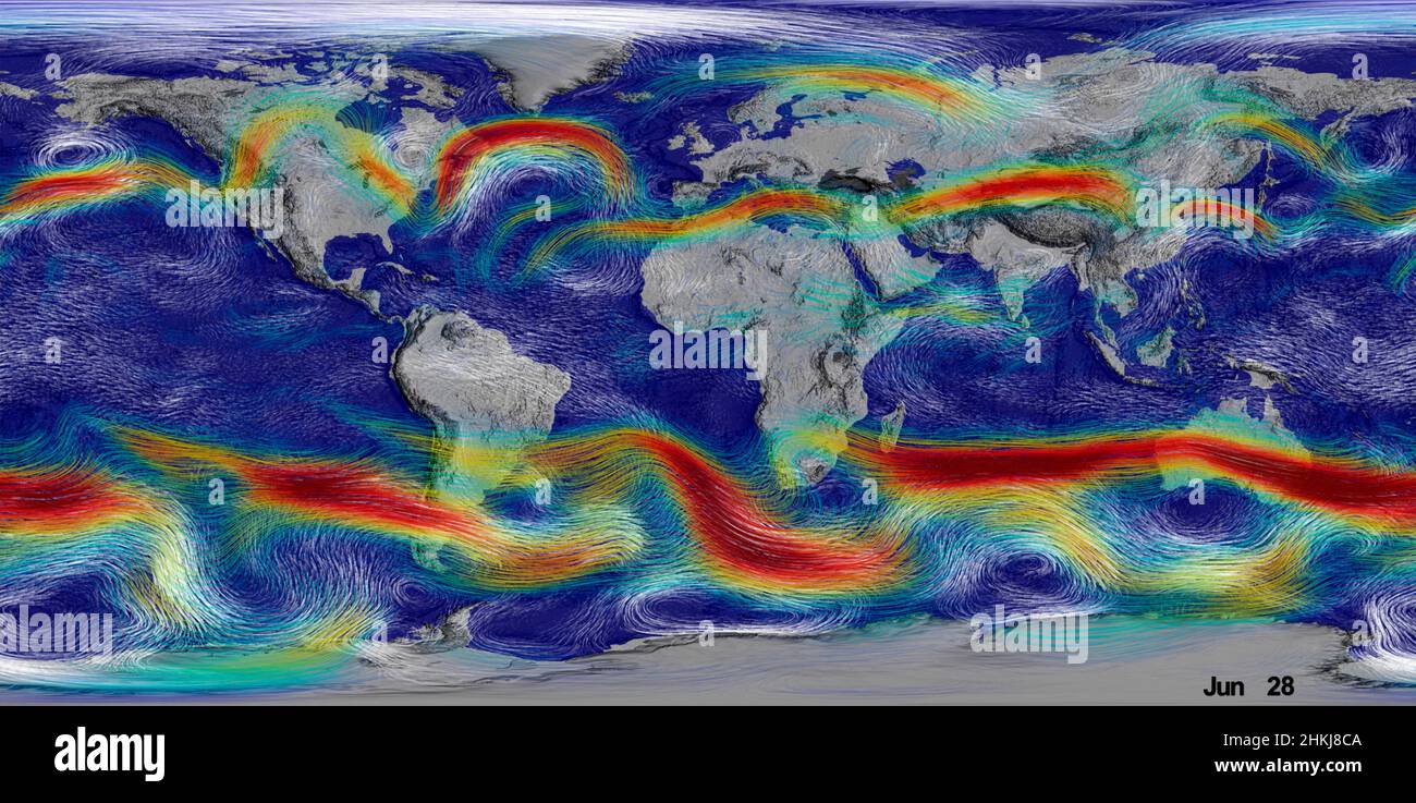 Global surface and upper level winds Stock Photo - Alamy