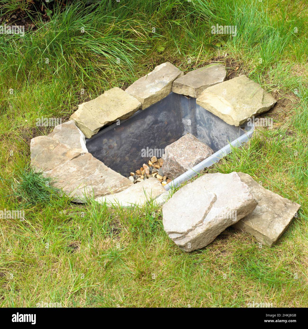 Making small pond Stock Photo - Alamy
