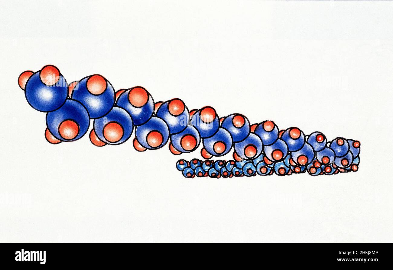 Molecular structure of polythene, illustration Stock Photo - Alamy