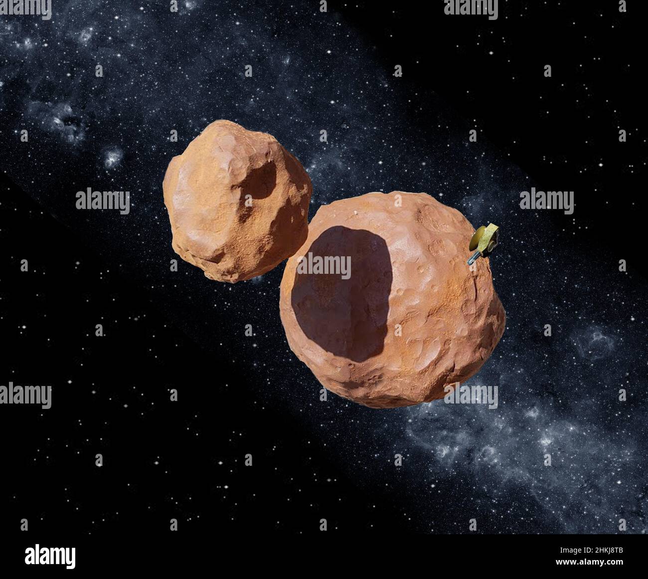 Binary Kuiper Belt Object, illustration Stock Photo - Alamy