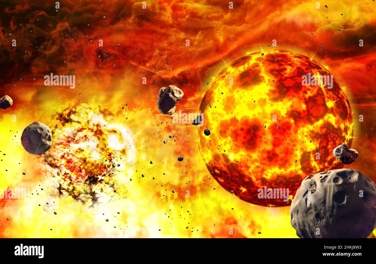 Inside the synestia, illustration Stock Photo - Alamy