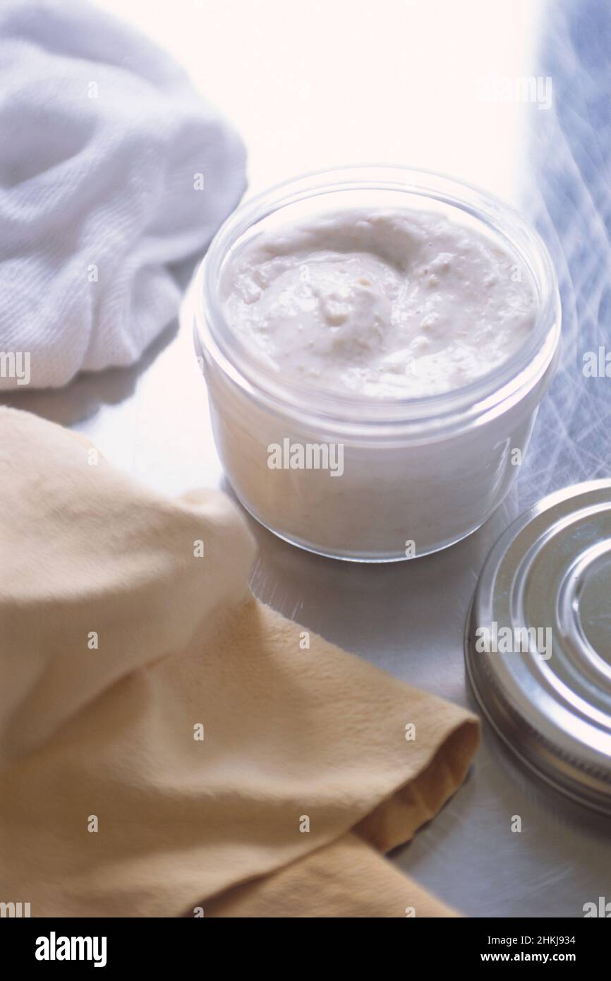 Cleaning polish in screw top jar Stock Photo - Alamy