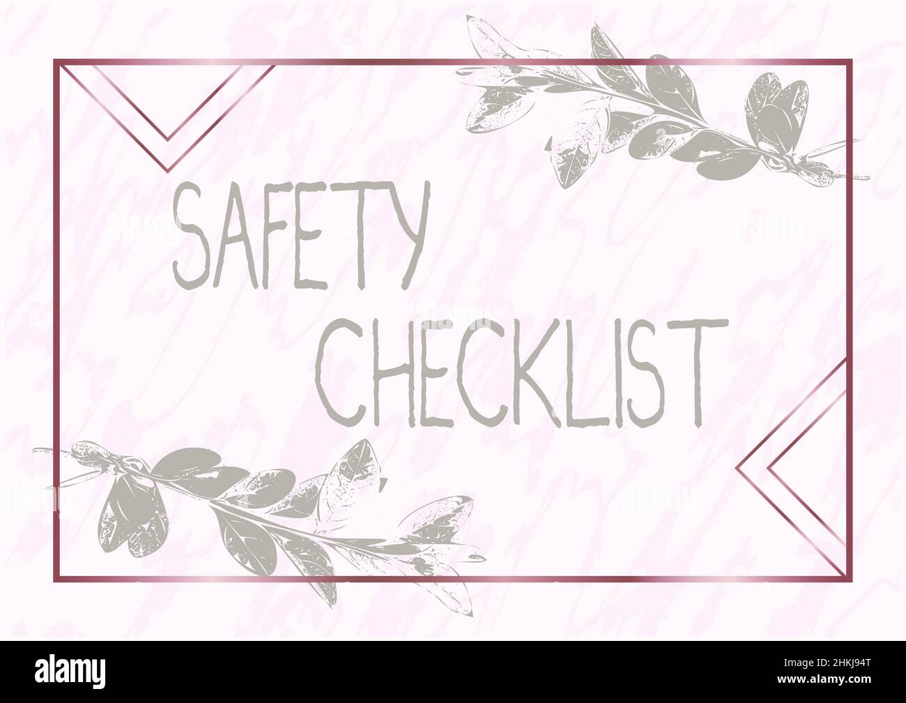 Sign displaying Safety Checklist. Business concept list of items you ...