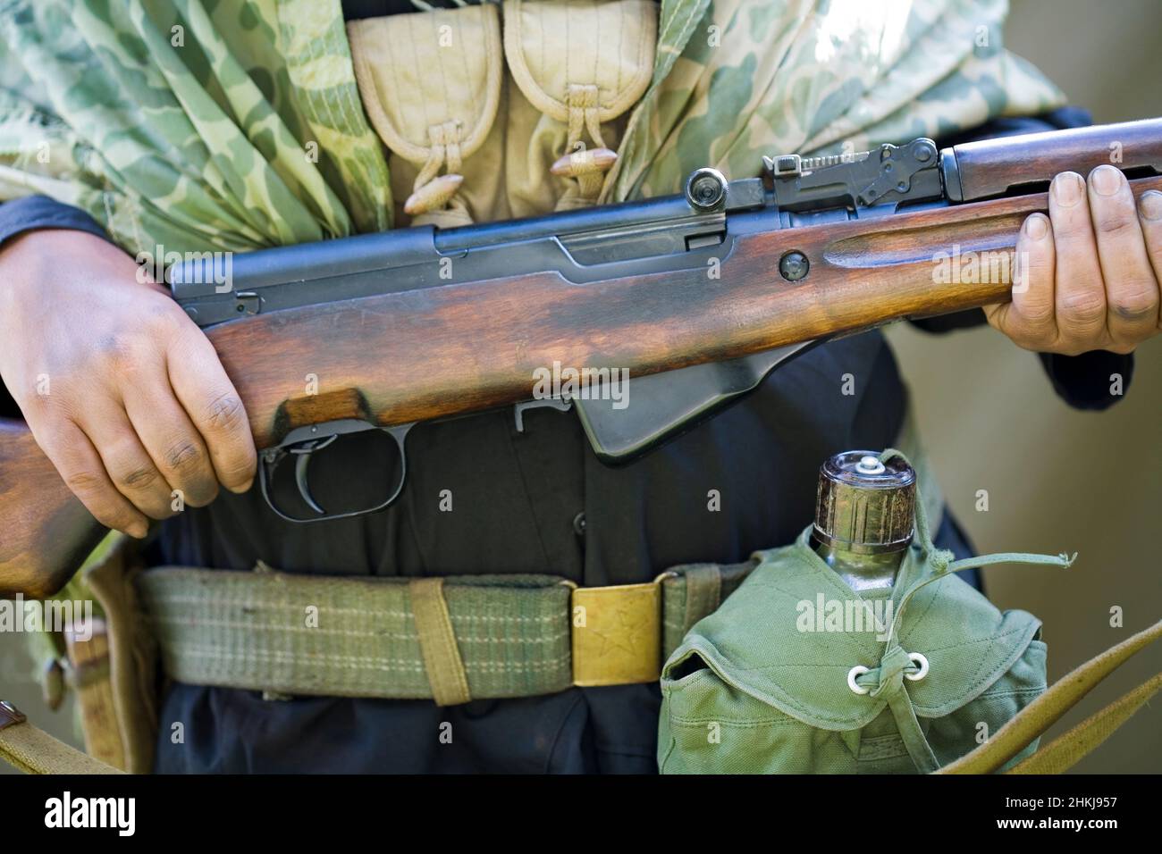 Man dressed as Viet Cong soldier Stock Photo - Alamy