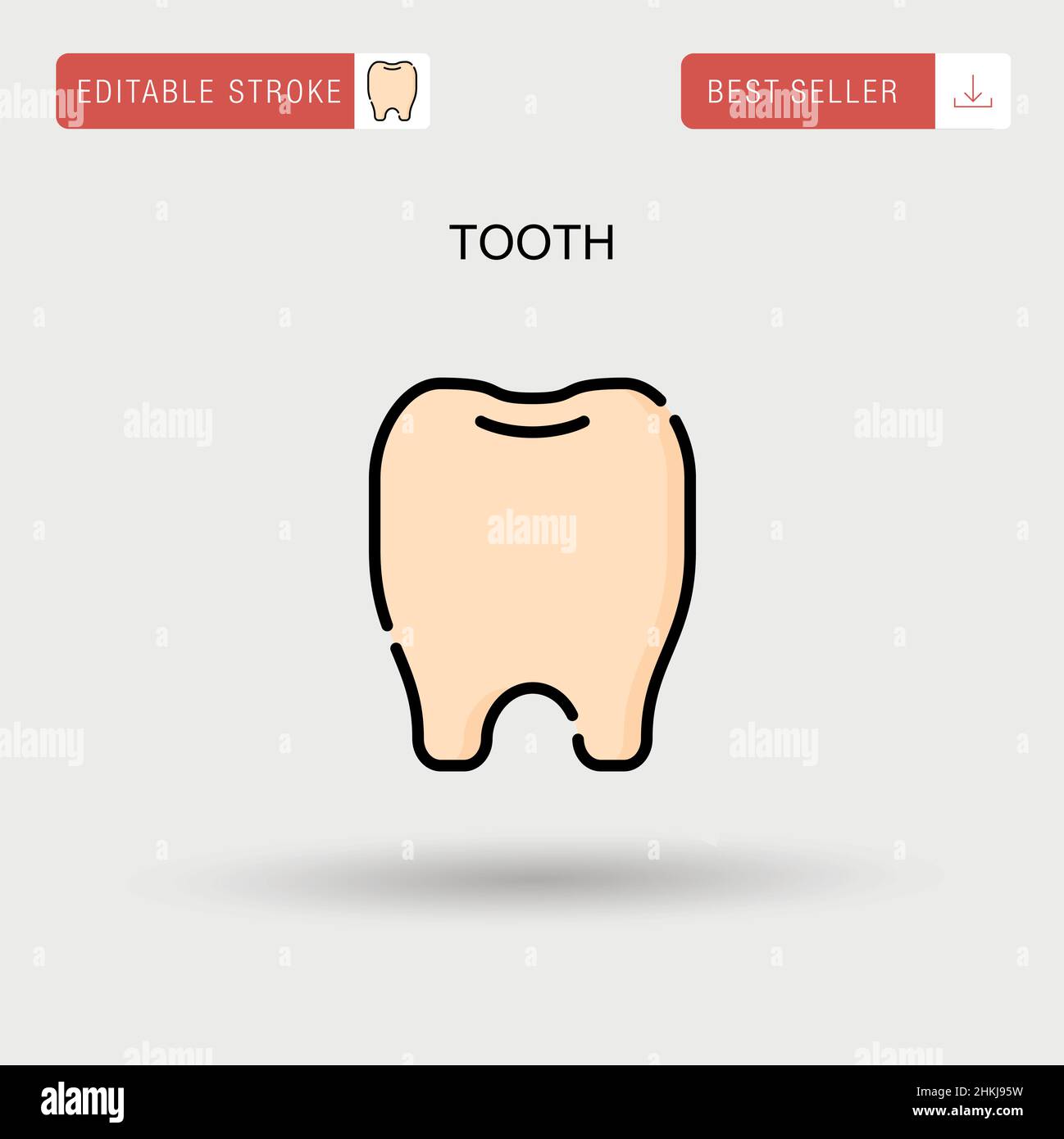 Tooth Simple vector icon Stock Vector Image & Art - Alamy