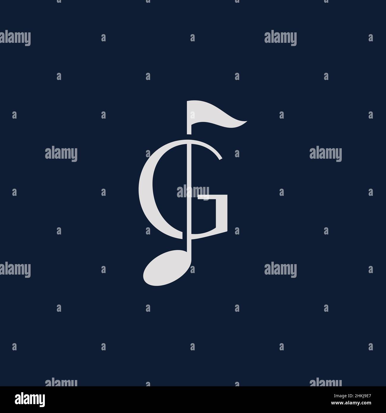 Modern and unique G note song logo design Stock Vector Image & Art - Alamy