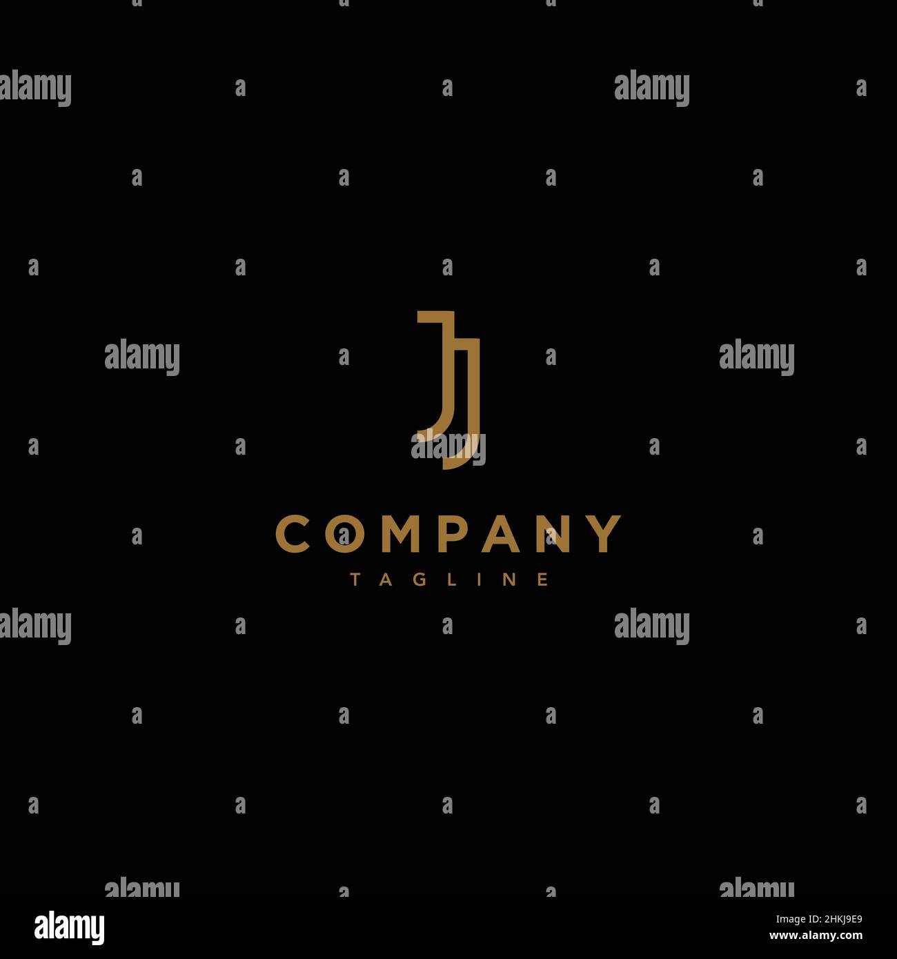 The JJ letter initial logo is elegant and modern Stock Vector Image ...