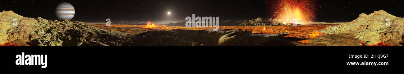 Surface of Io, illustration Stock Photo - Alamy