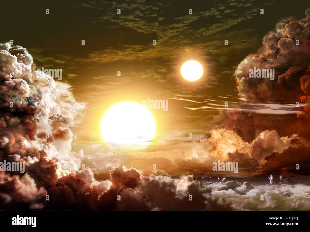 Exoplanet Kepler 35 b, illustration Stock Photo - Alamy