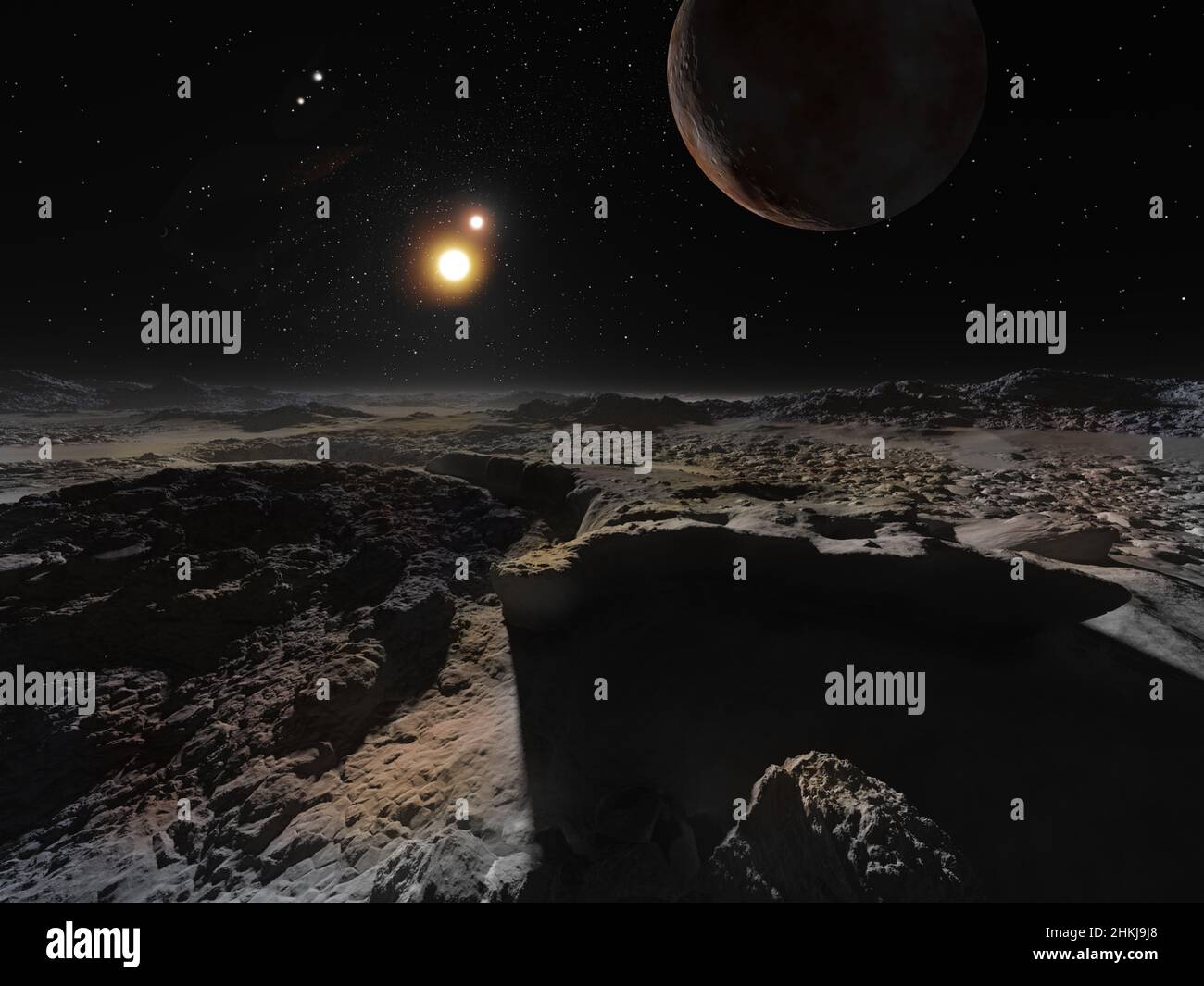 Exoplanet Kepler 64 b, illustration Stock Photo - Alamy