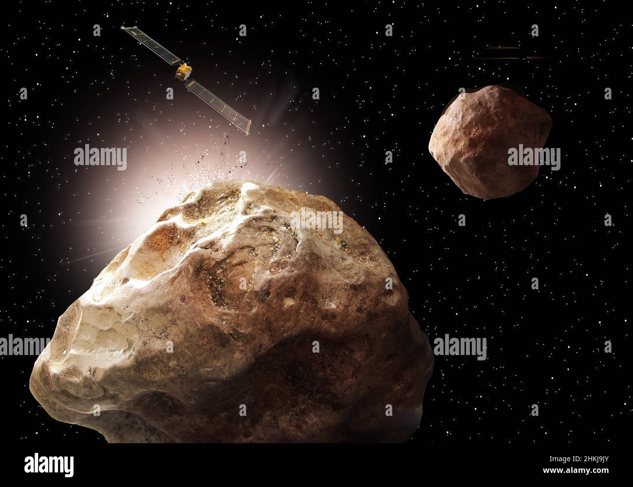 NASA DART asteroid mission, illustration Stock Photo - Alamy
