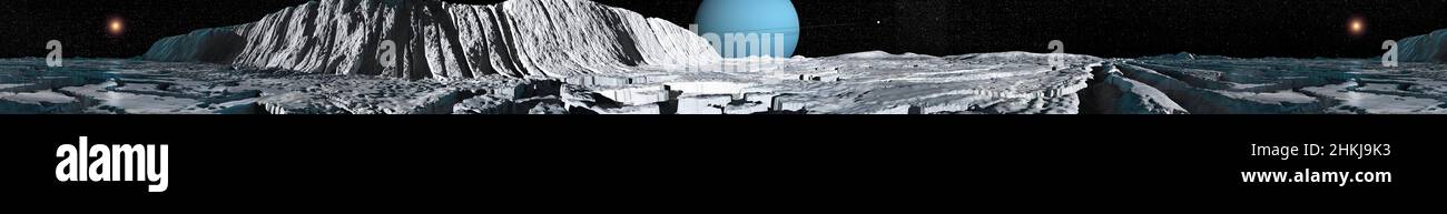 Surface of Miranda, illustration Stock Photo - Alamy