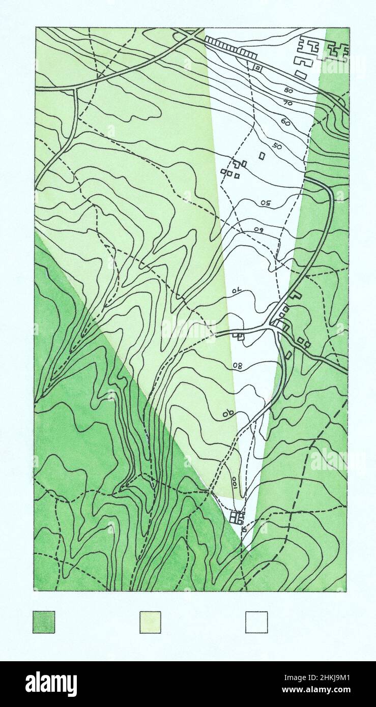 Line-map of field Stock Photo - Alamy