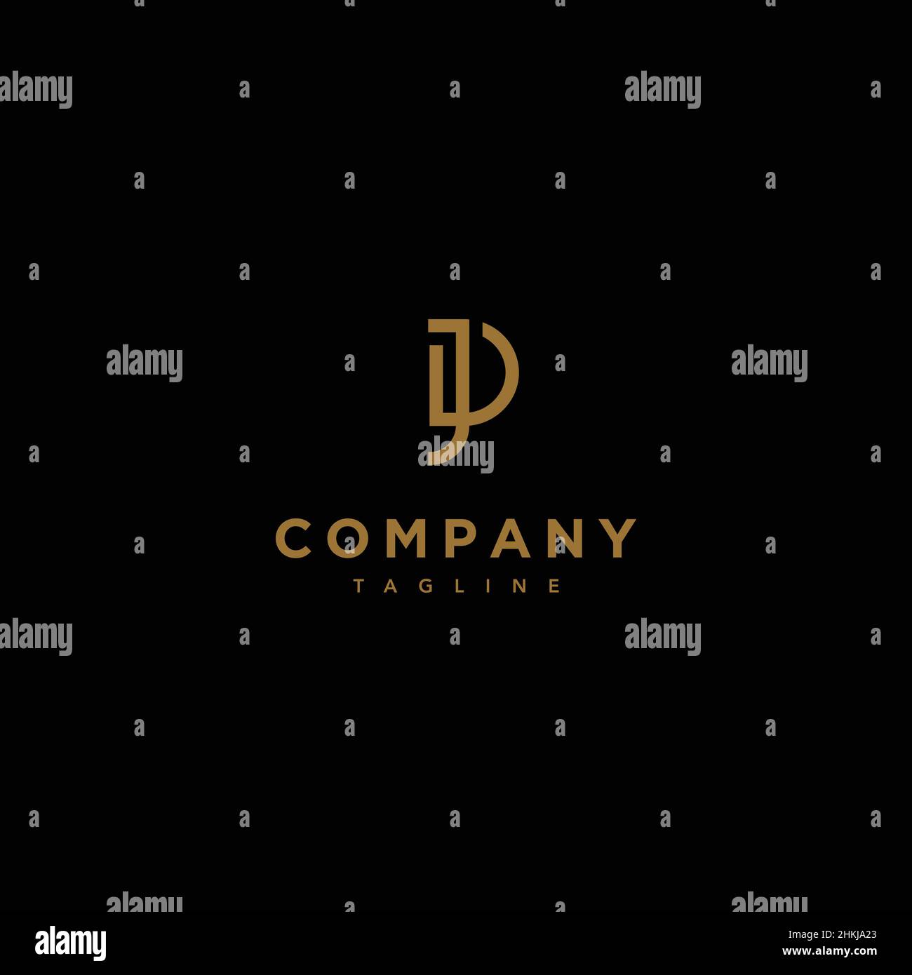 The JD letter initial logo is elegant and modern Stock Vector Image ...