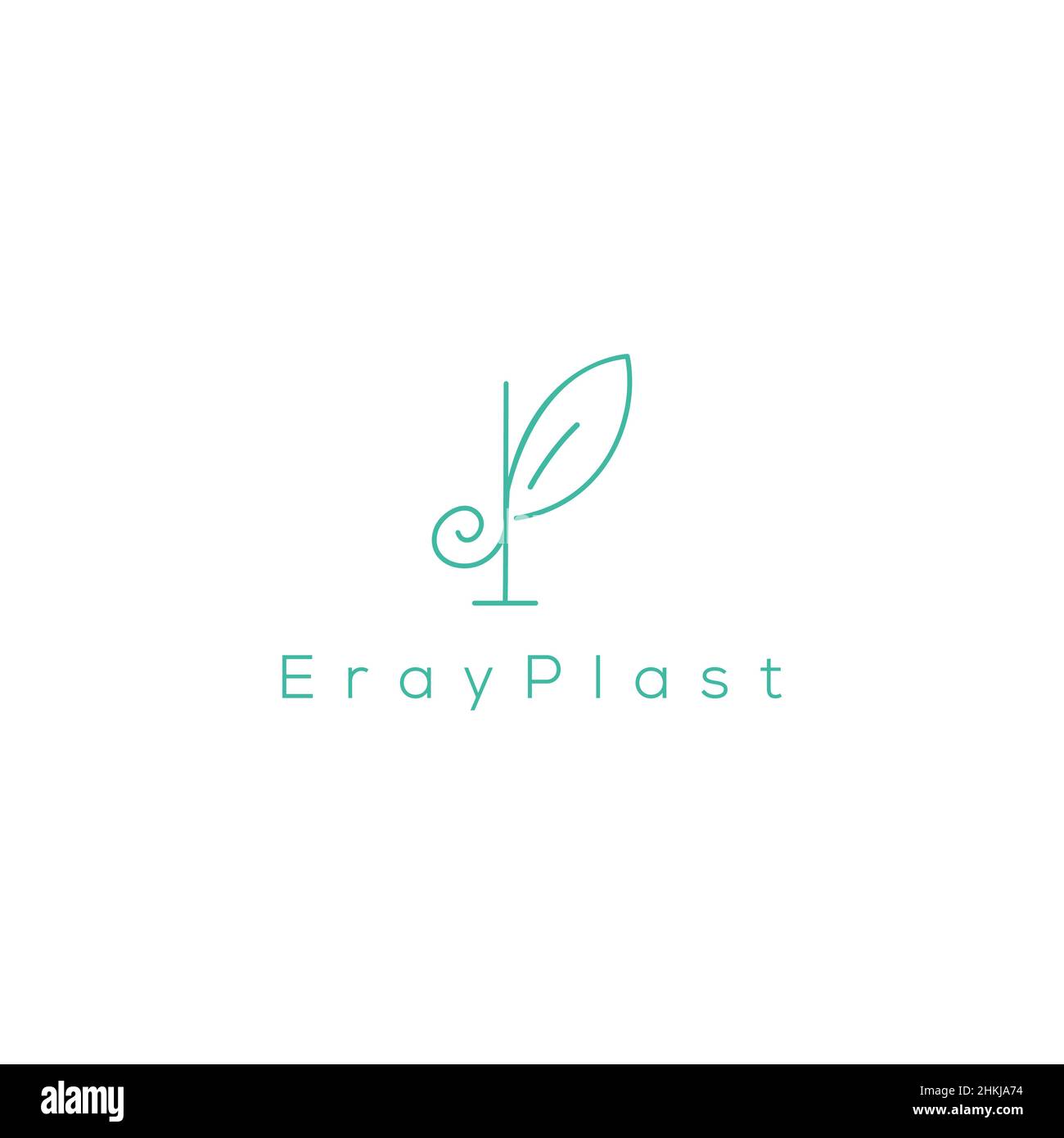 The logo with the initials letter ep is simple and natural Stock Vector ...