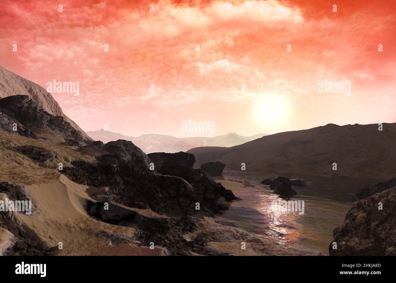 Proxima Centauri b, illustration Stock Photo - Alamy