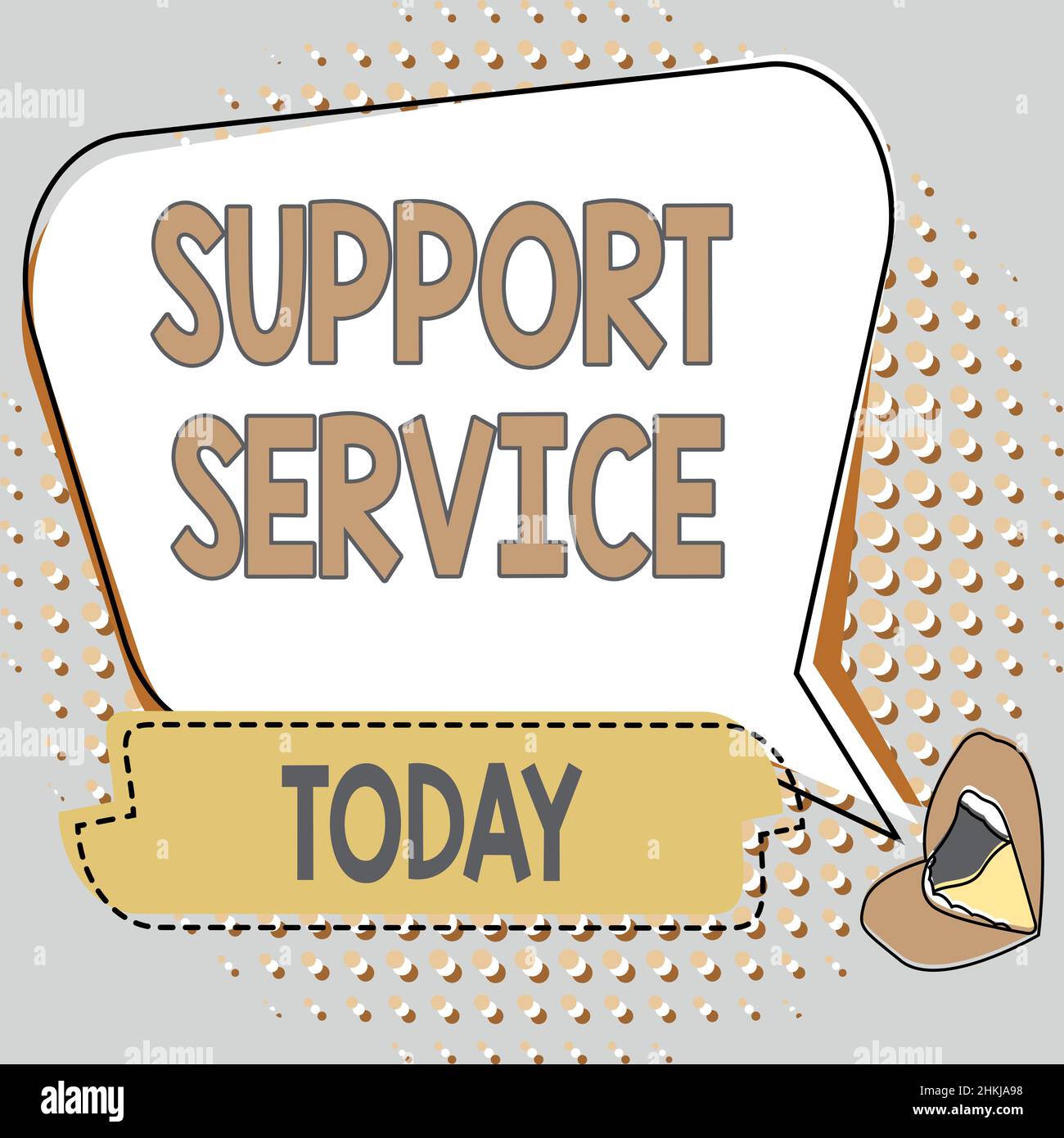 Text sign showing Support Service. Business overview activity for ...