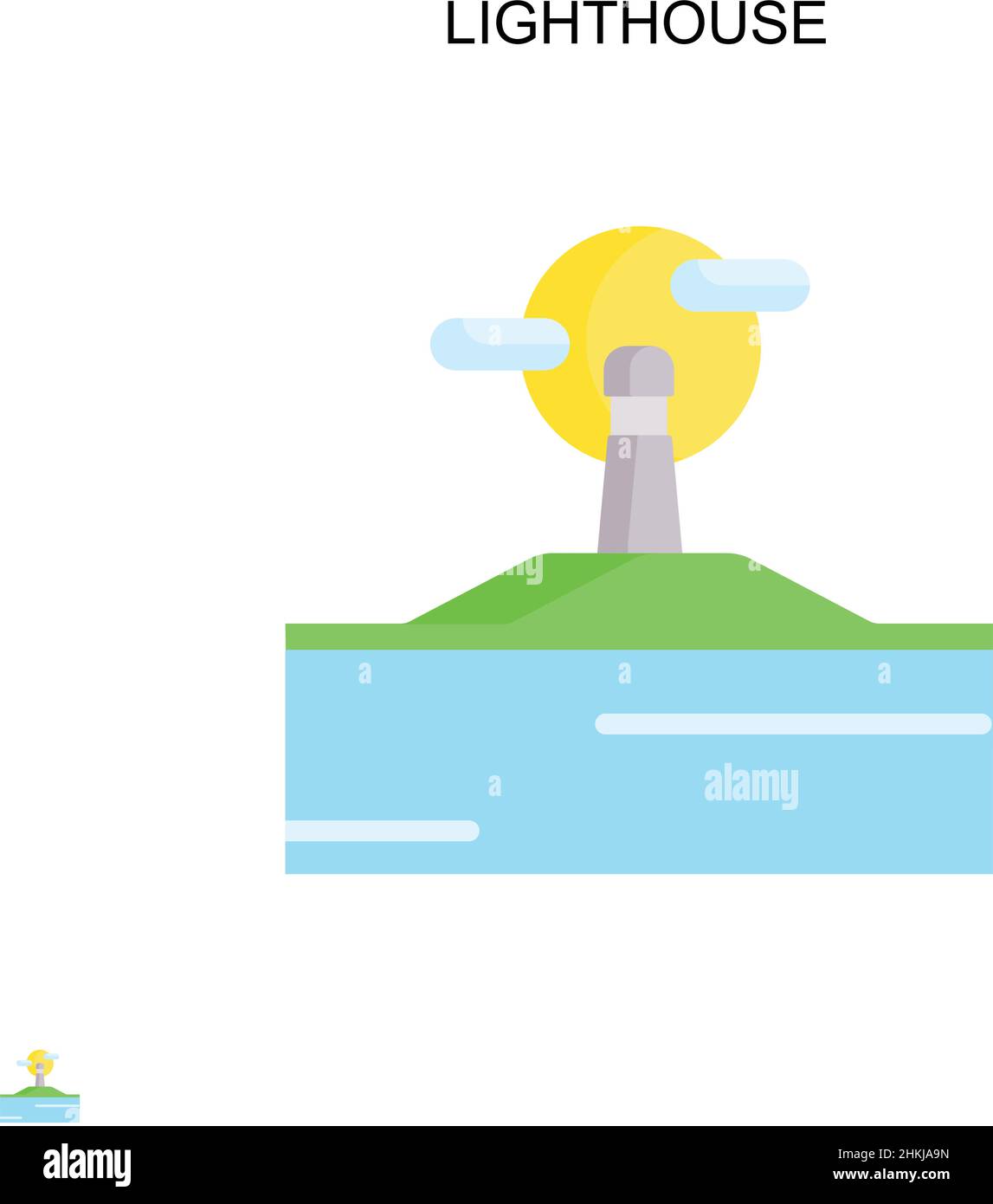 Lighthouse Simple vector icon. Illustration symbol design template for ...