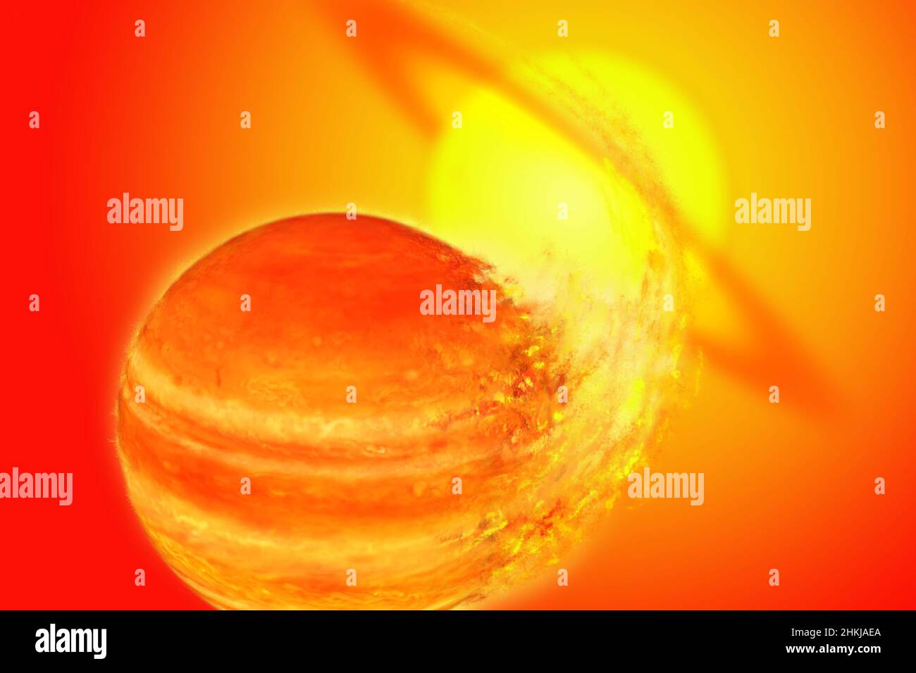 Exoplanet Wasp 12 b, illustration Stock Photo - Alamy