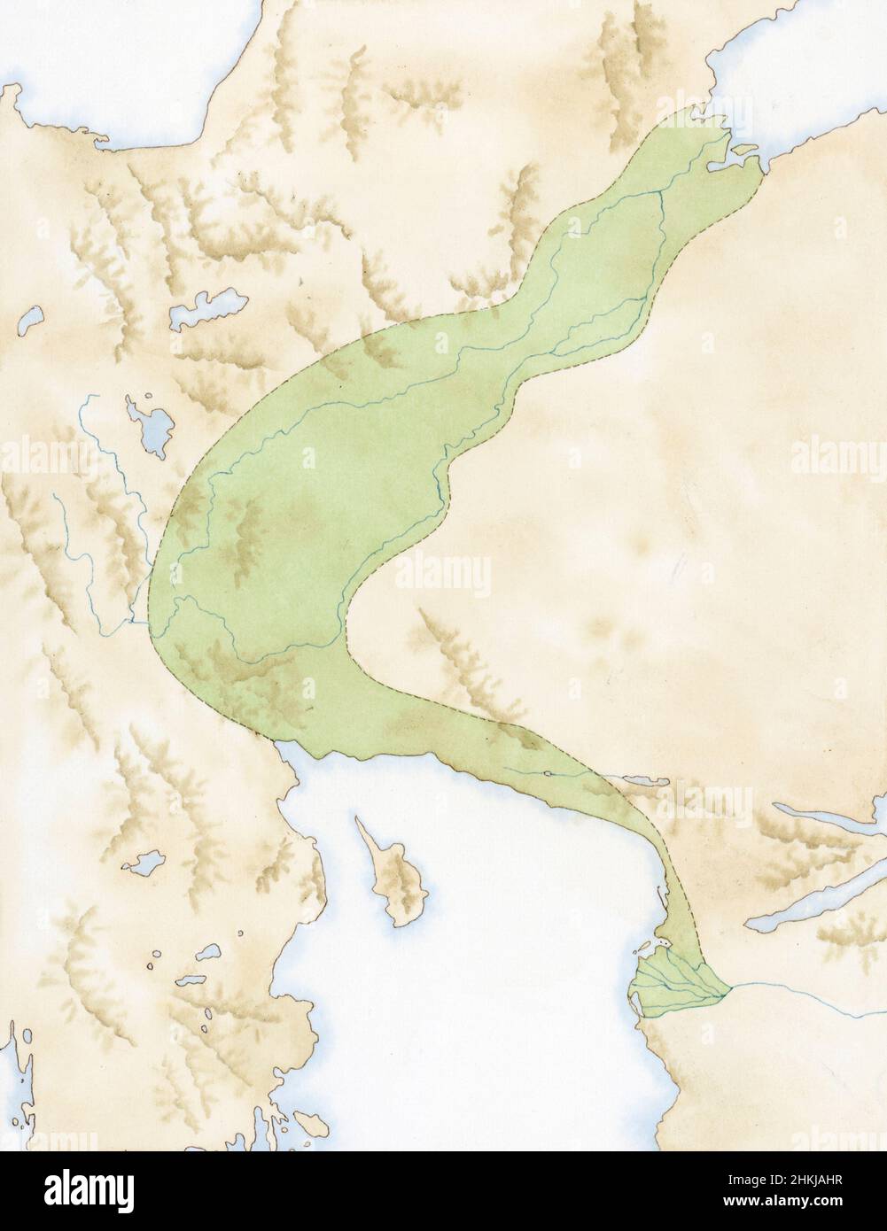 Map of Mesopotamia, illustration Stock Photo - Alamy