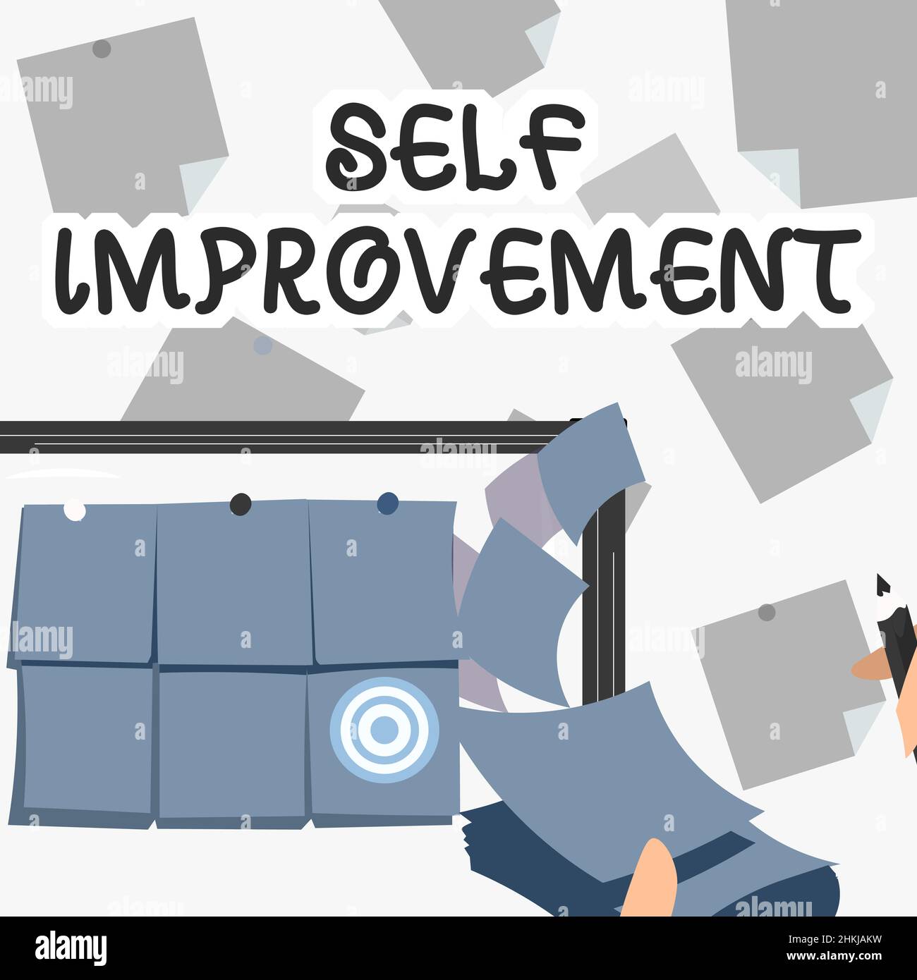 Text showing inspiration Self Improvement. Word for process of making ...