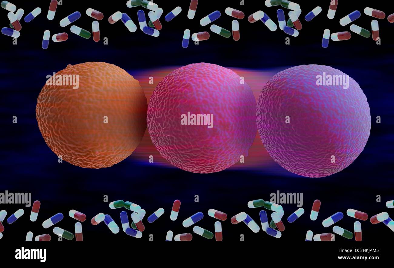 MRSA bacteria resistant to antibiotics, illustration Stock Photo - Alamy