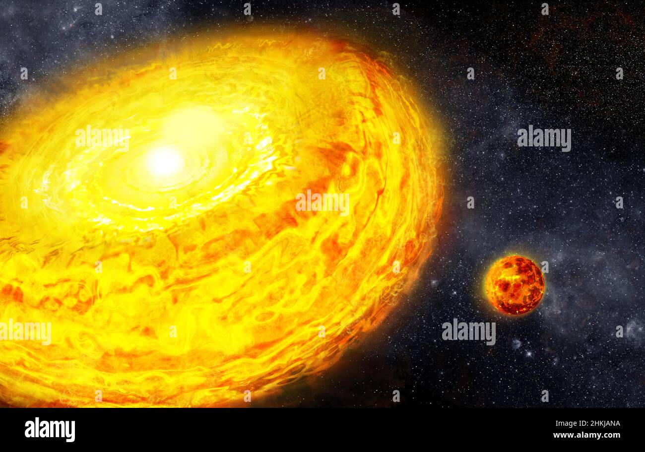 Synestia and creation of Earthâ€™s Moon, illustration Stock Photo - Alamy