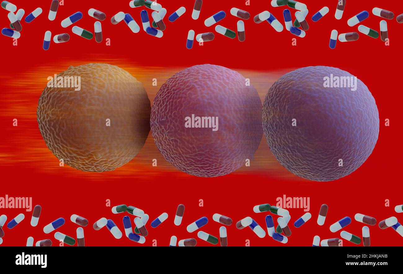 MRSA bacteria resistant to antibiotics, illustration Stock Photo - Alamy