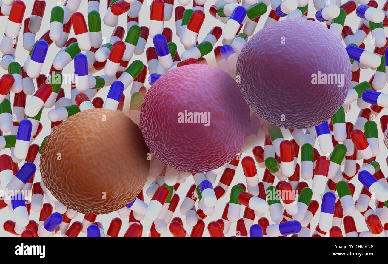 MRSA bacteria resistant to antibiotics, illustration Stock Photo - Alamy