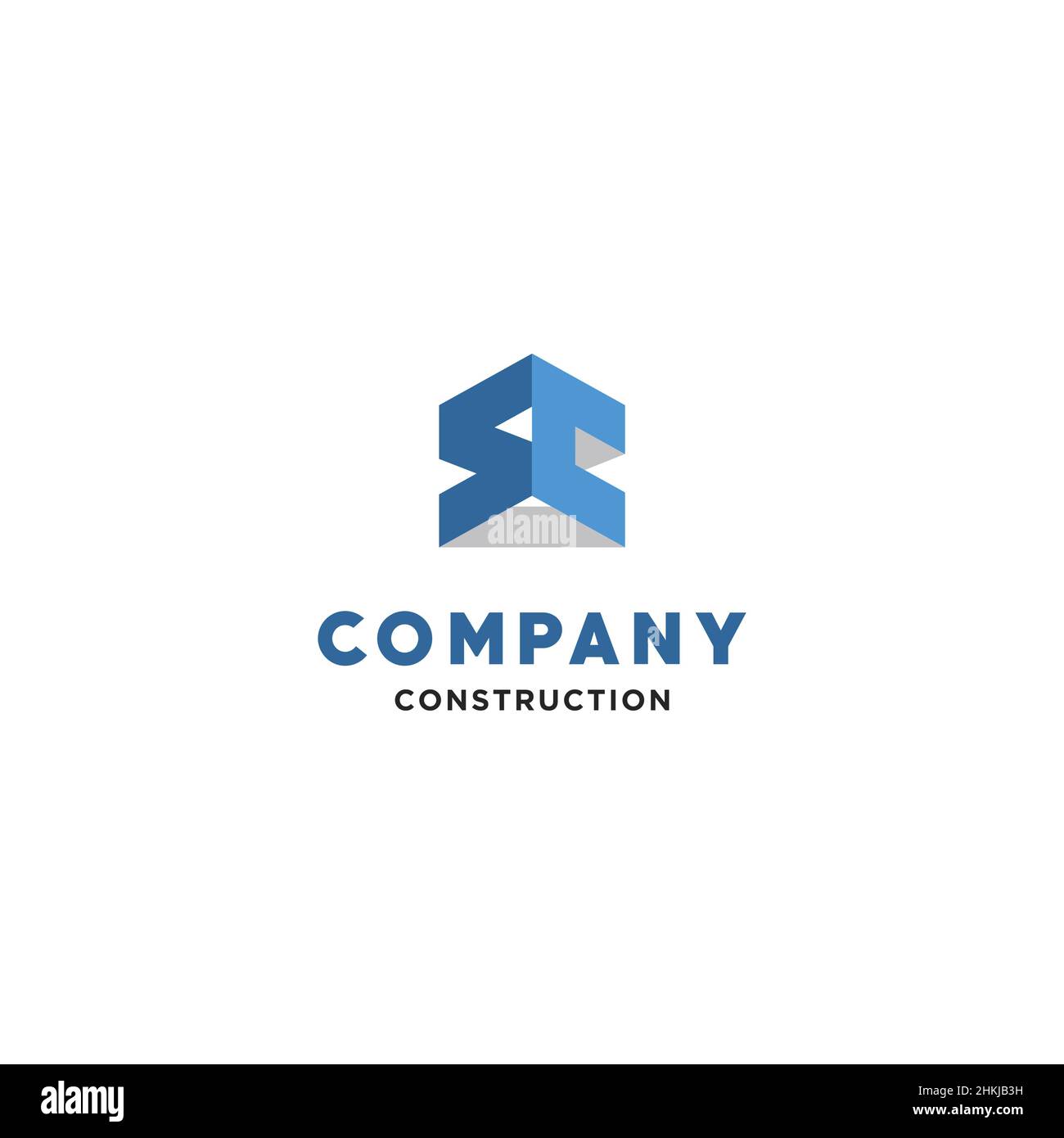 The letter SC initials logo is suitable for construction companies ...