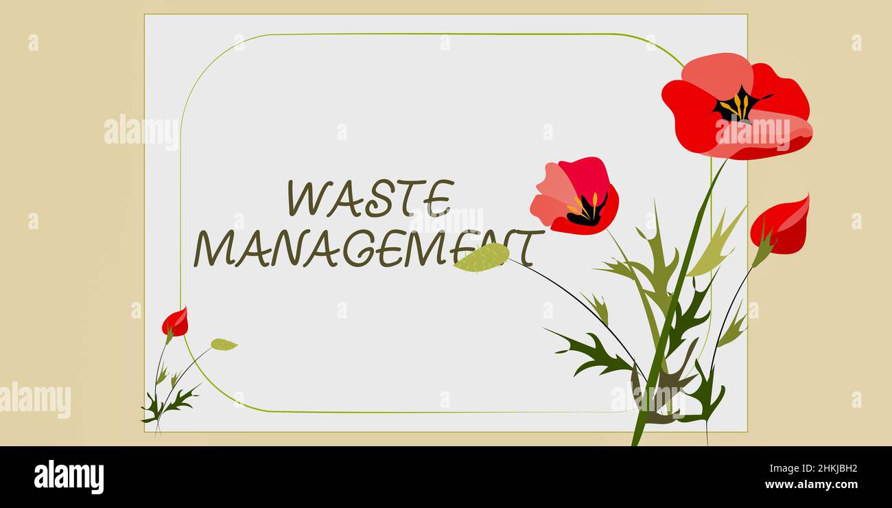 Conceptual caption Waste Management. Business showcase Waste Management ...
