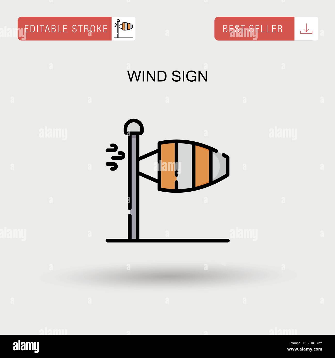Wind sign Simple vector icon Stock Vector Image & Art - Alamy