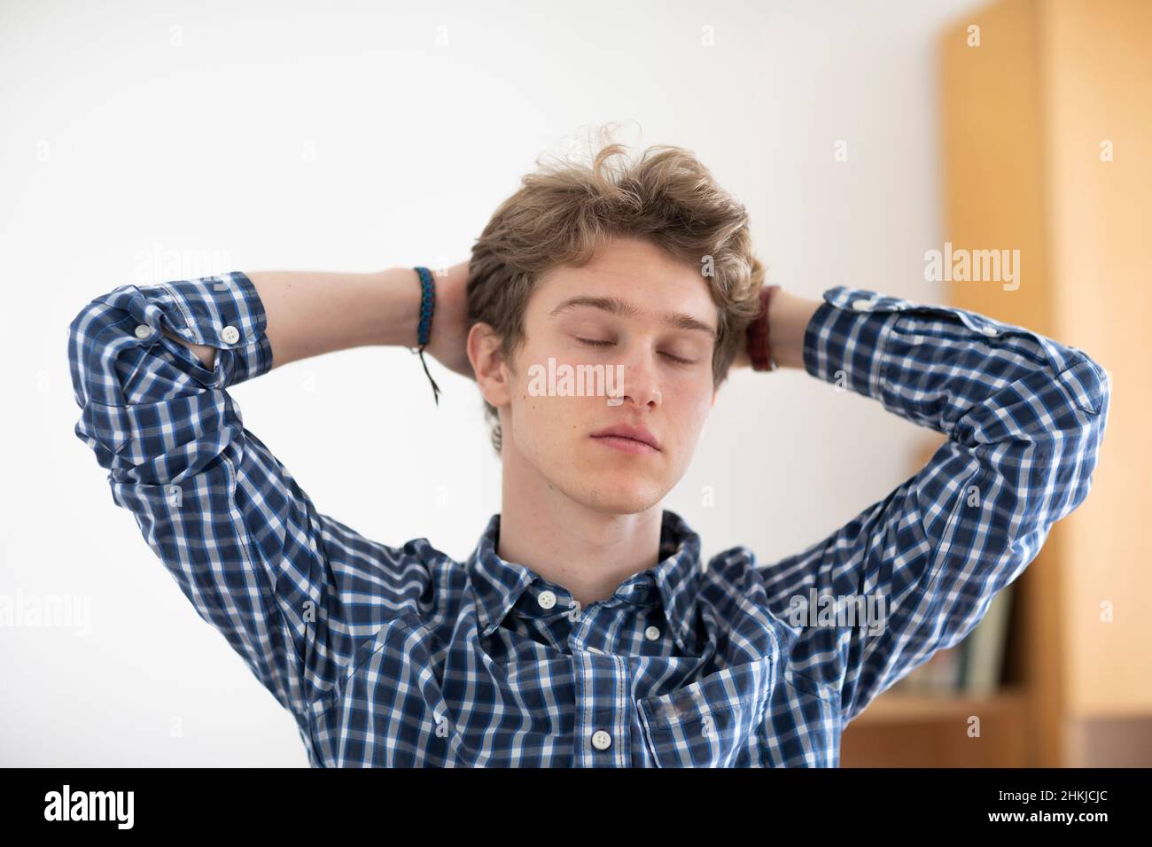 Male thinking student hi-res stock photography and images - Alamy