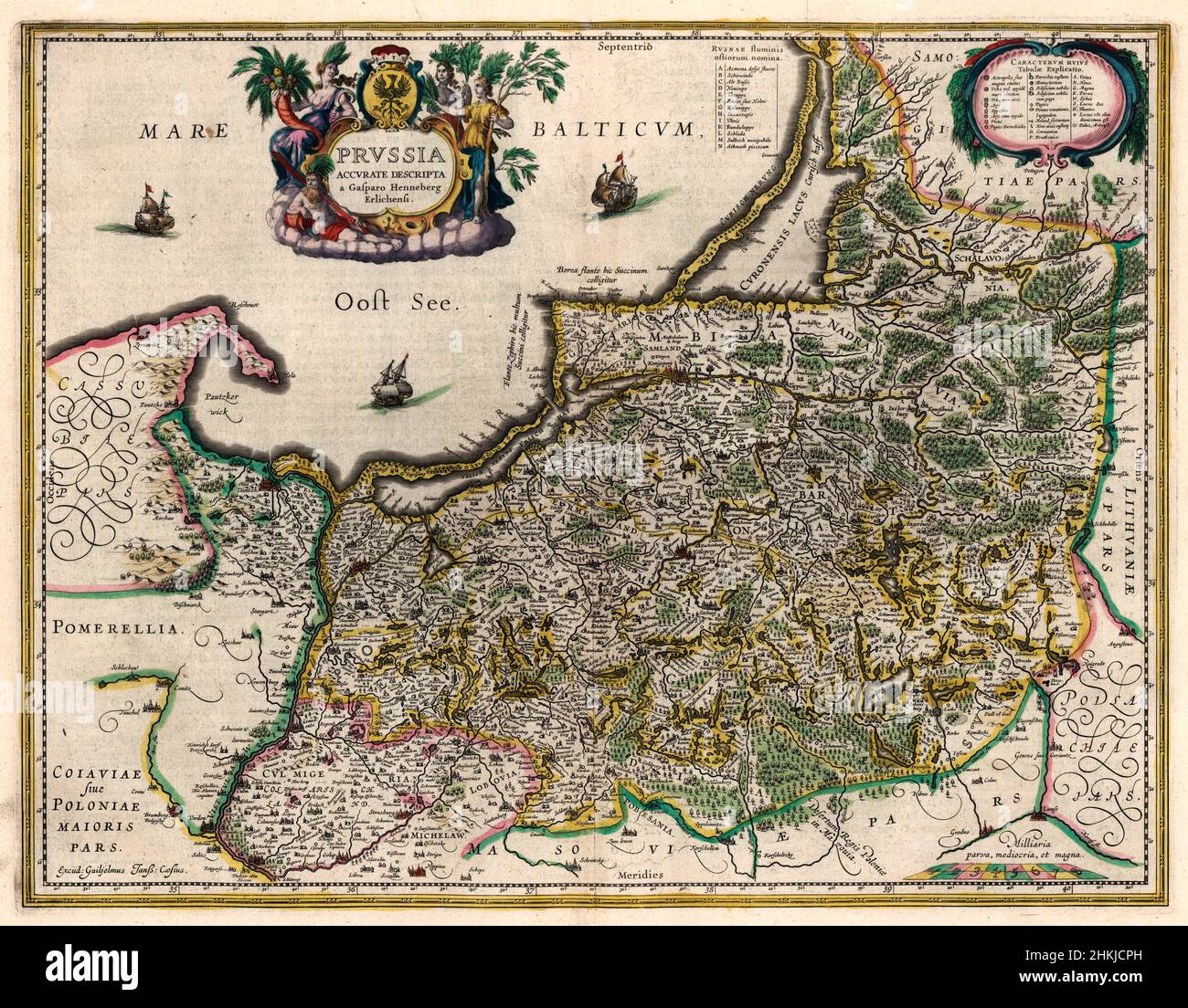 Map of Prussia, 17th century Stock Photo - Alamy