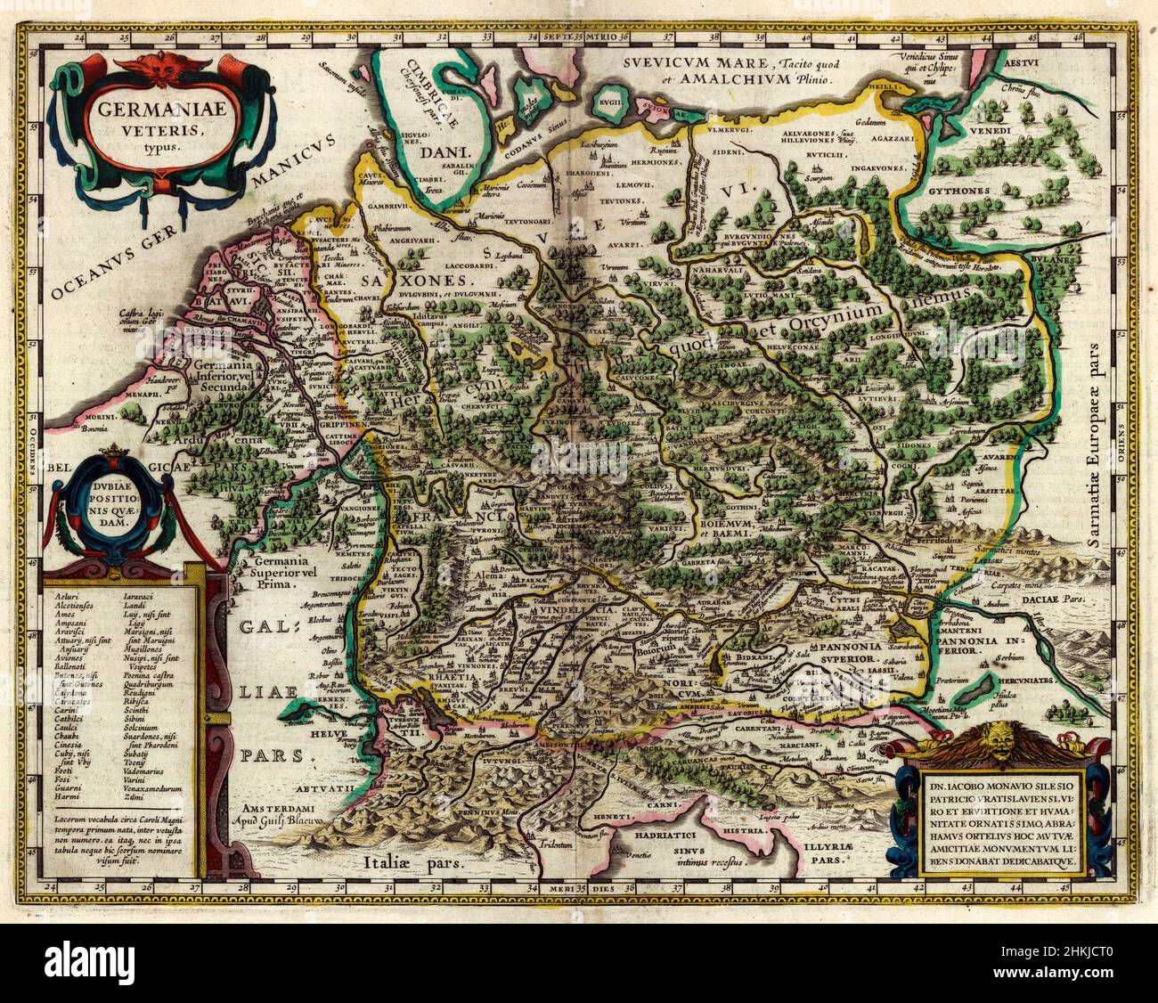 Map of Ancient Germany, 17th century Stock Photo - Alamy