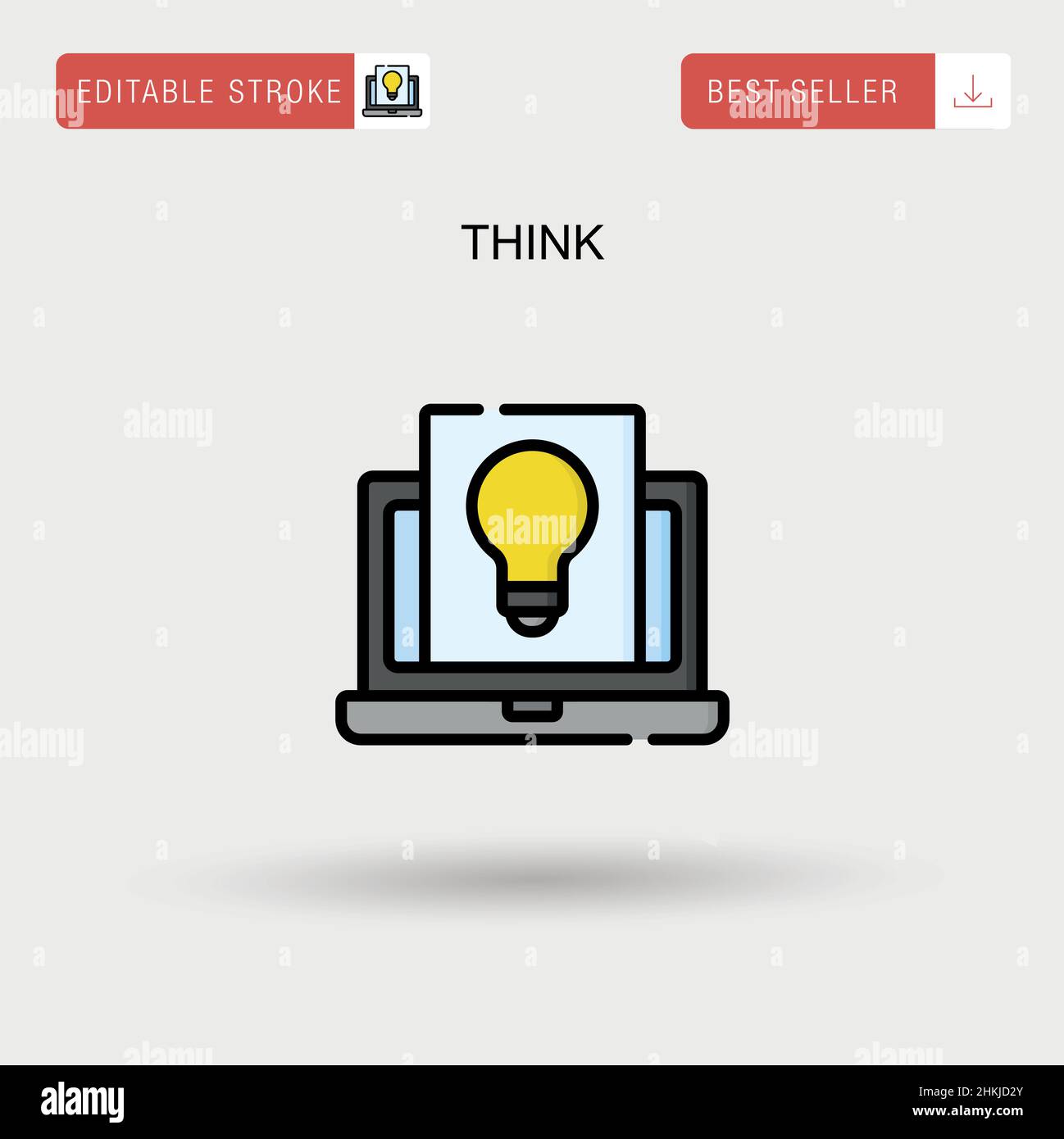 Think Simple vector icon Stock Vector Image & Art - Alamy