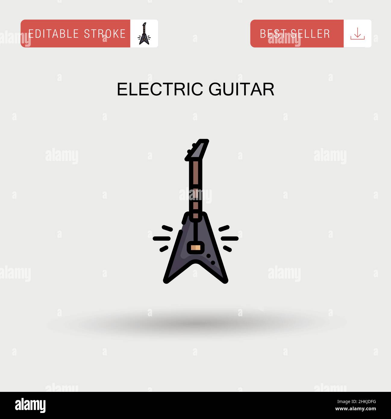 Electric guitar Simple vector icon Stock Vector Image & Art - Alamy