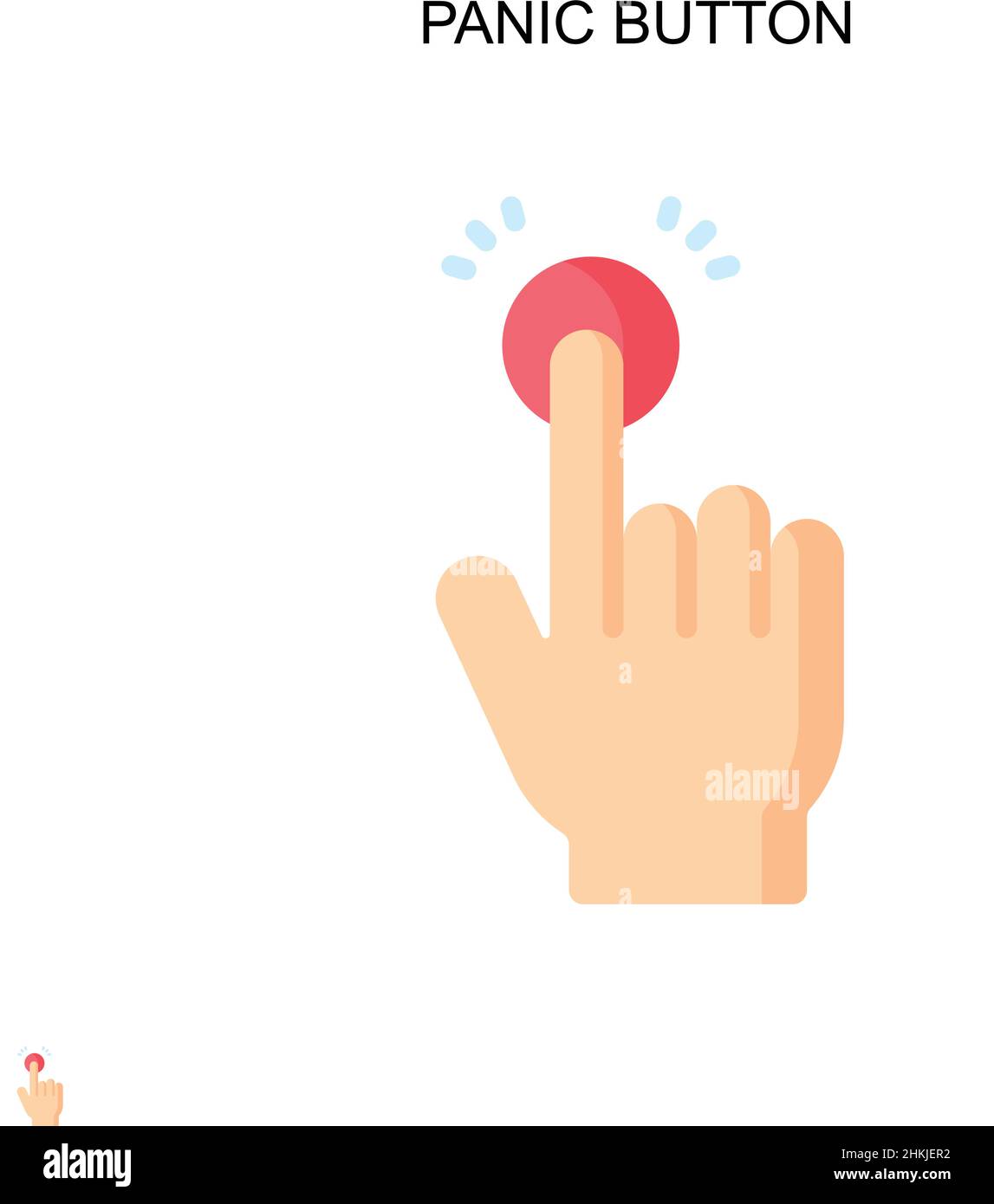 Panic button Simple vector icon. Illustration symbol design template for web mobile UI element ...