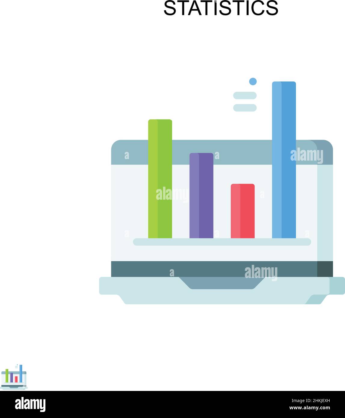 Statistics Simple vector icon. Illustration symbol design template for ...