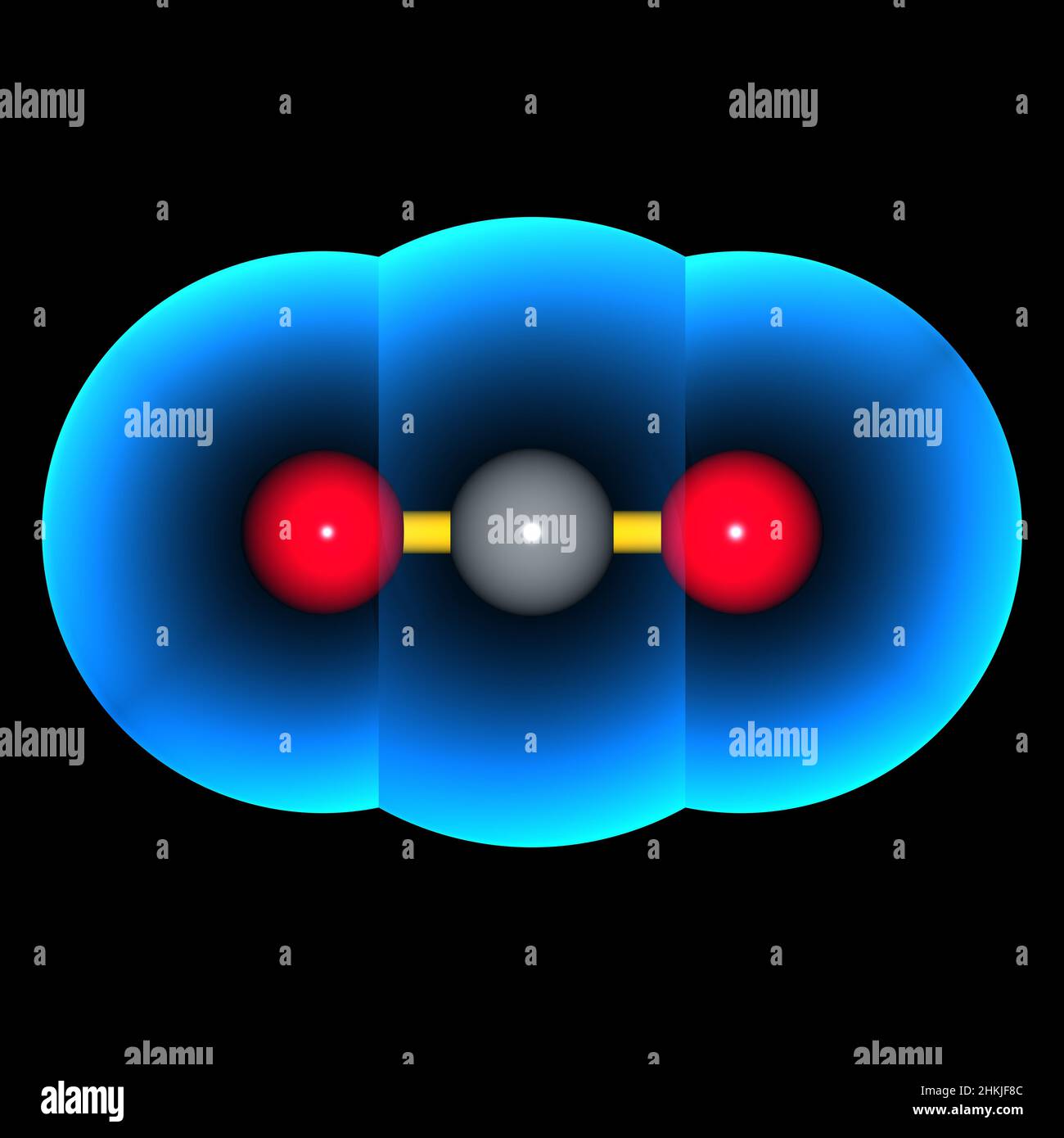 Carbon dioxide molecule, illustration Stock Photo - Alamy