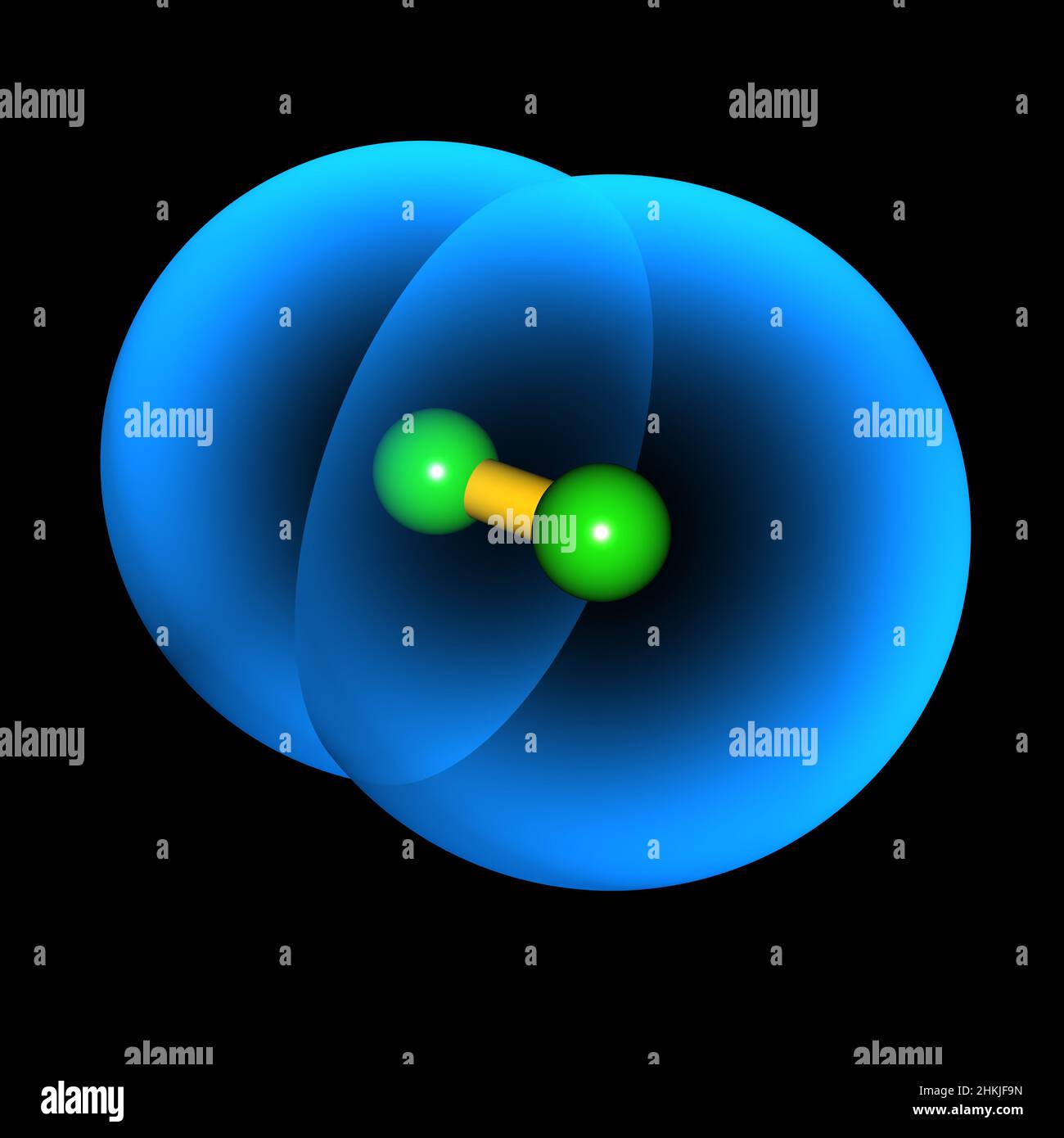 Hydrogen molecule, illustration Stock Photo - Alamy