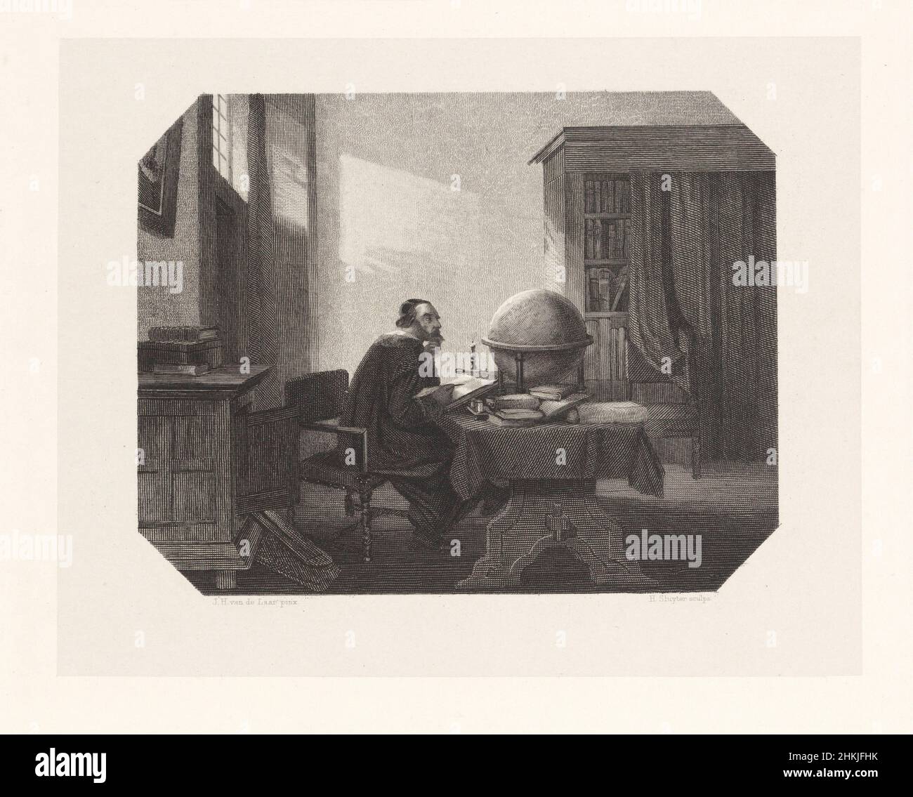 Adrian Metius, Dutch astronomer, 19th century illustration Stock Photo ...