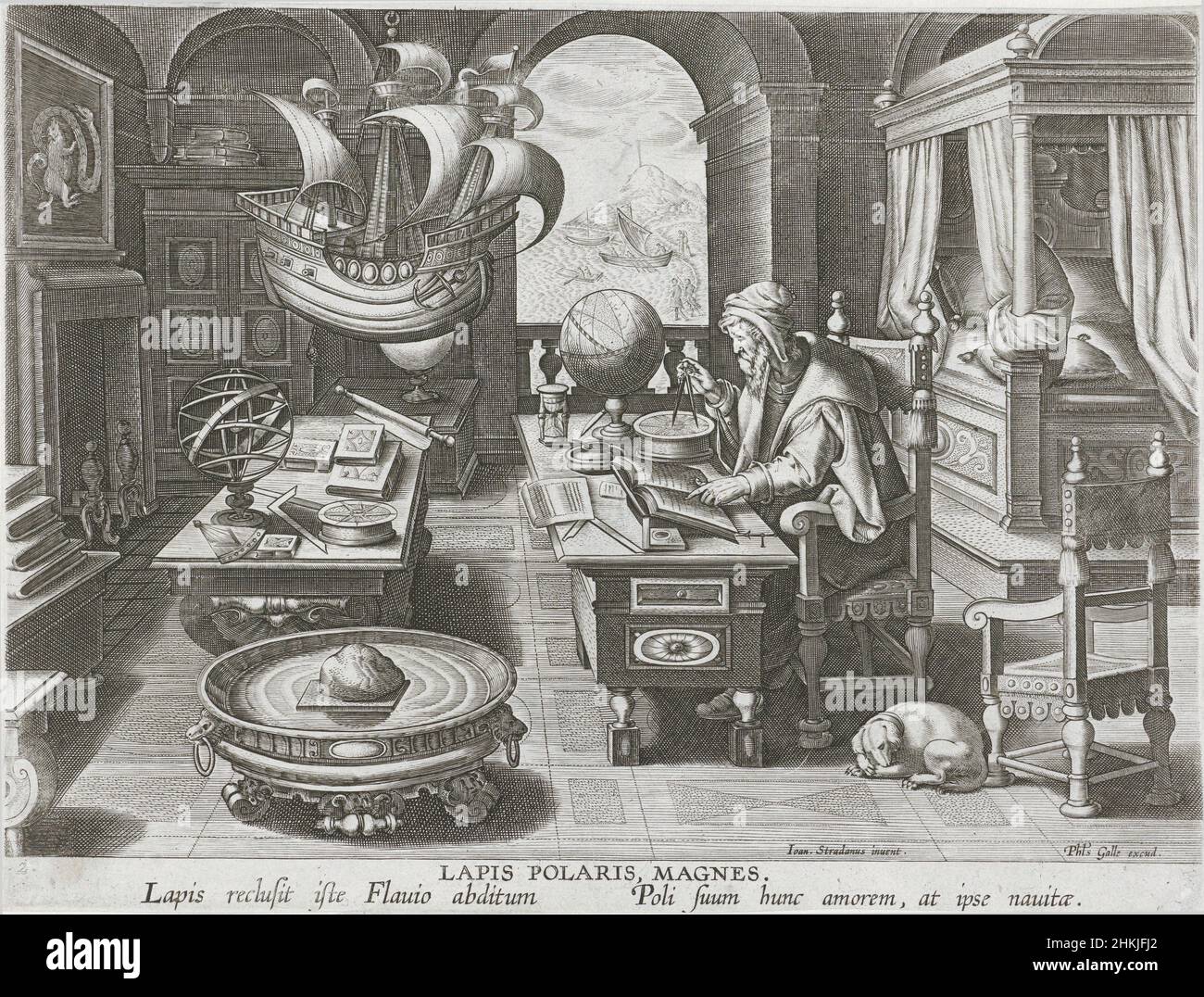 Invention of the compass, illustration Stock Photo - Alamy