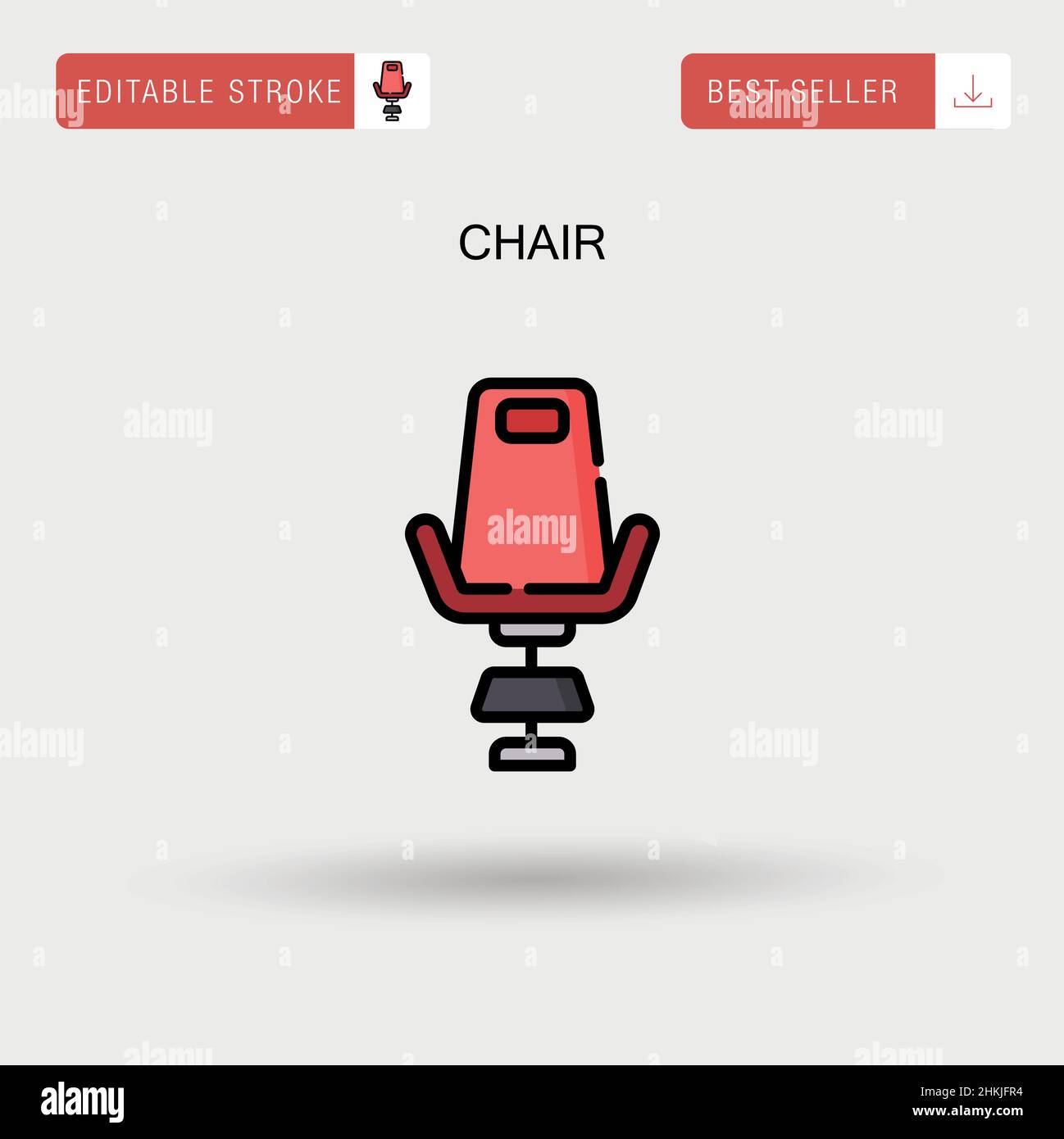Chair Simple vector icon Stock Vector Image & Art - Alamy